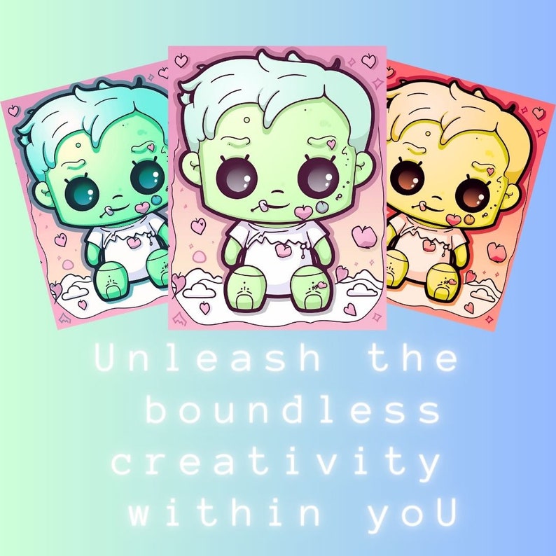 Scary Pastel Kawaii Coloring Pages | Cute and Bold Coloring Book ...