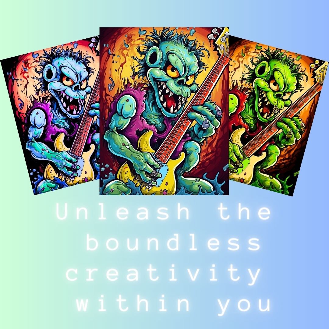 Monsters Playing Musical Instruments Coloring Pages | Halloween ...