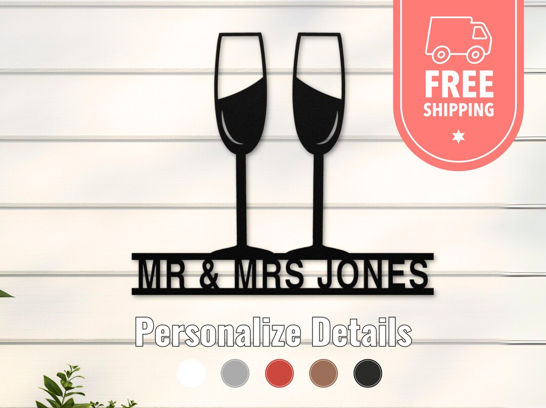 Personalized Die Cut Metal Sign, Personalized Housewarming Gift, Custom ...