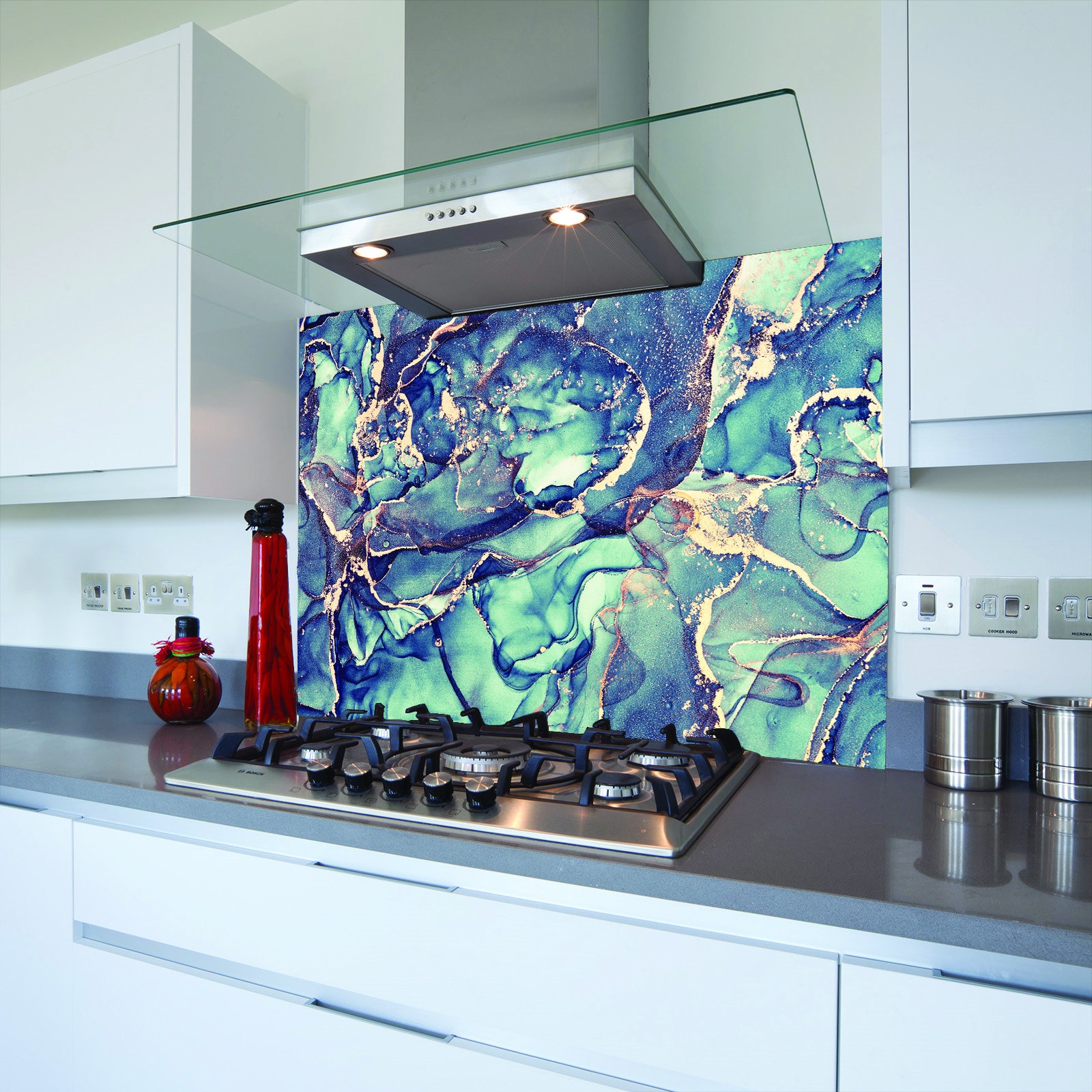 Kitchen Glass Splashback Toughened Cooker Panel - Etsy UK