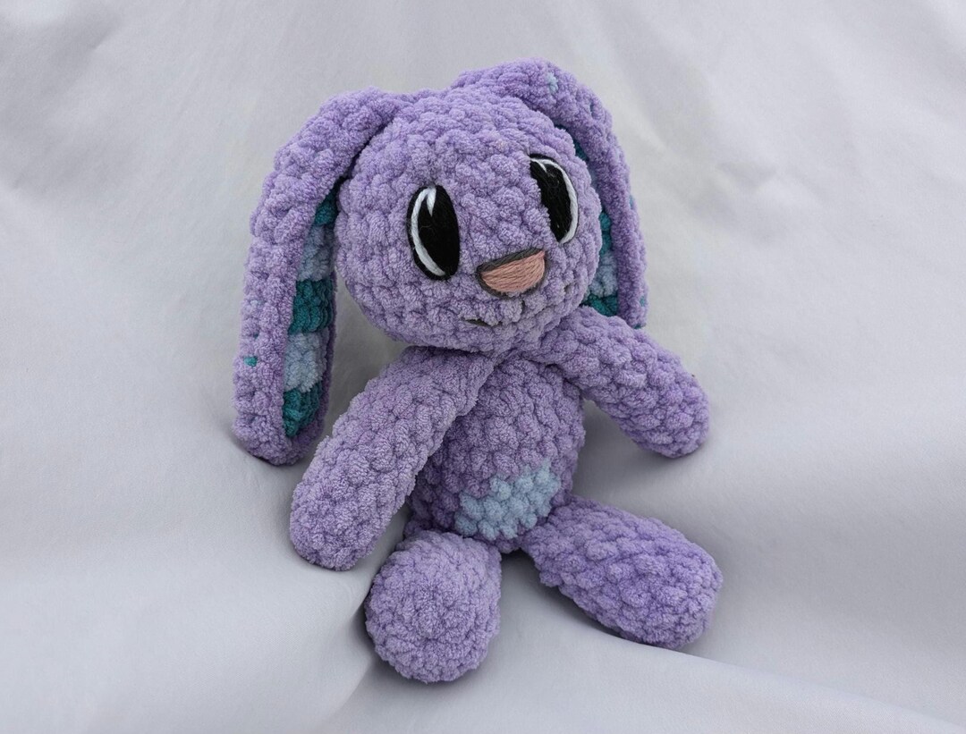 READY MADE Floppy Bunny Plushie with Patch - Etsy