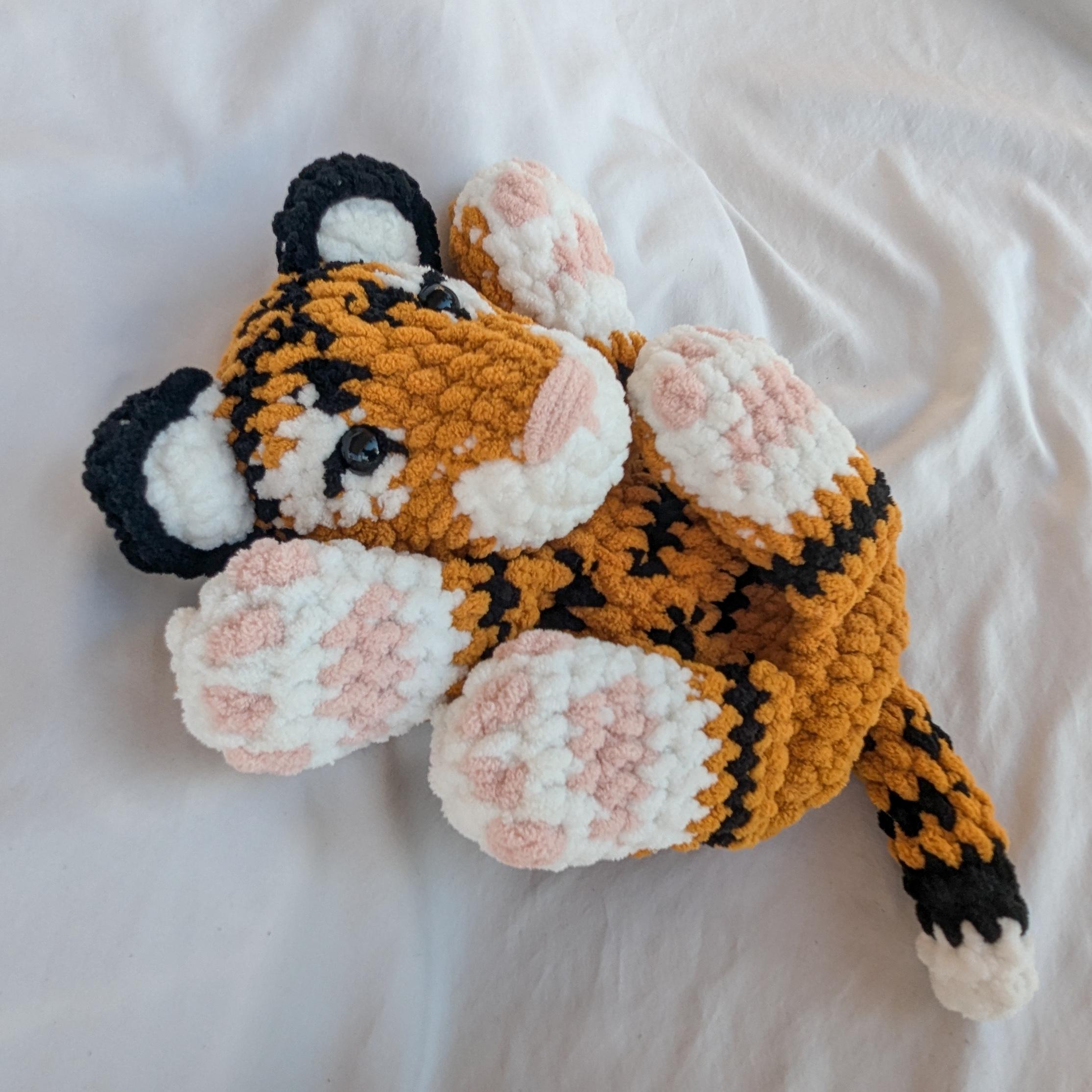 Topaz the Tiger Snuggler PDF Crochet Pattern - Etsy
