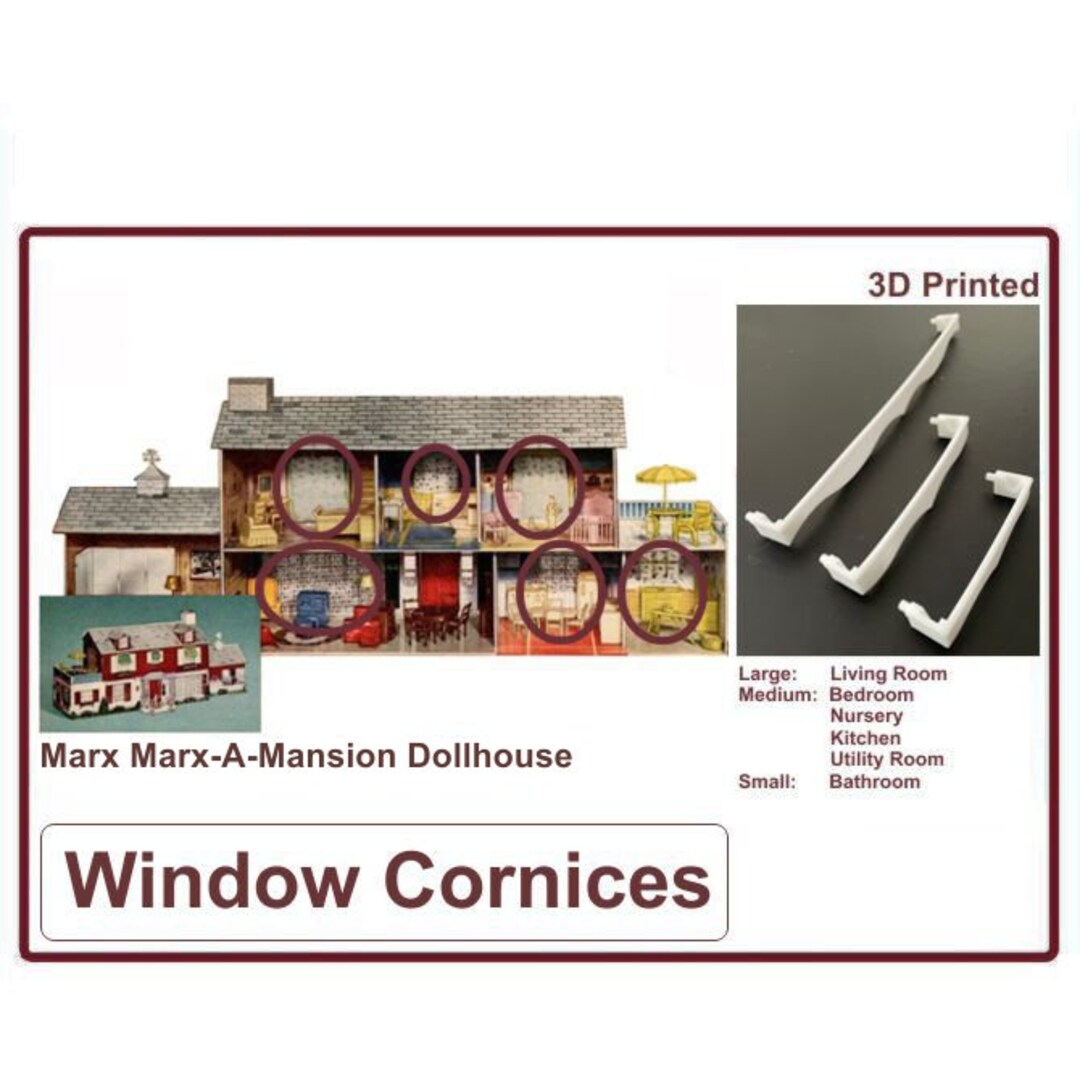 Marx Marx-a-mansion Dollhouse: Window Cornices - Etsy