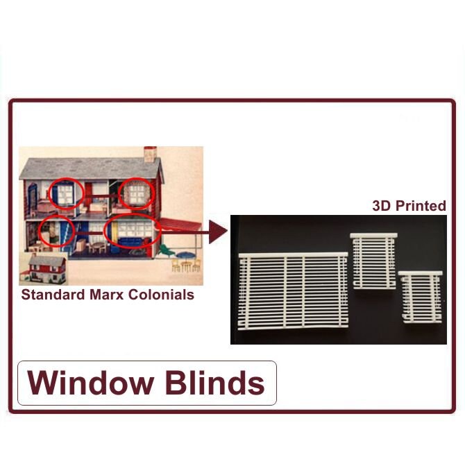Marx Colonial Dollhouses: Window Blinds
