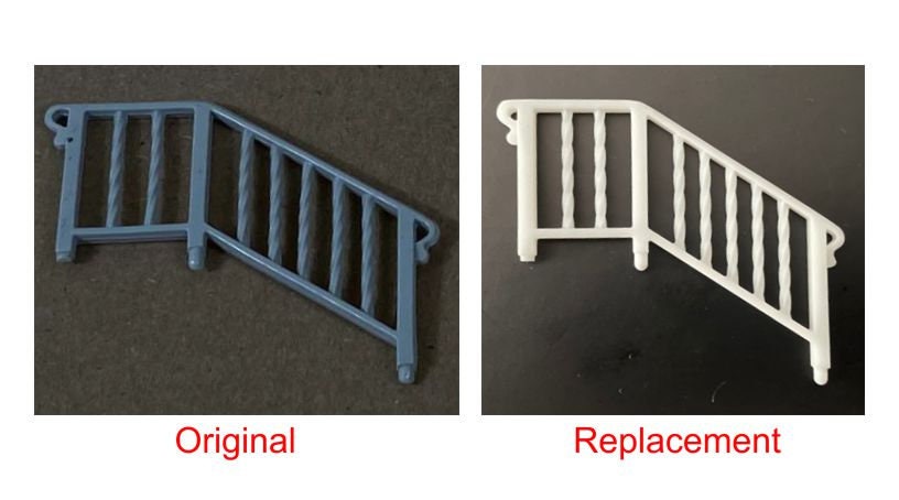 Marx Split-Level Dollhouse: Interior Railings