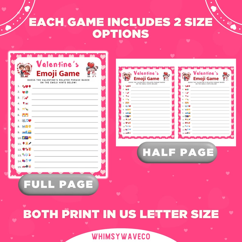 Valentine's Couples Game, Valentine's Day Game for Couples, Valentine's ...