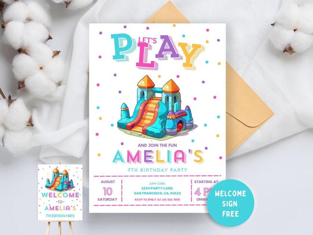 Playground Birthday Invitation,editable Playground Invite,play Kids ...