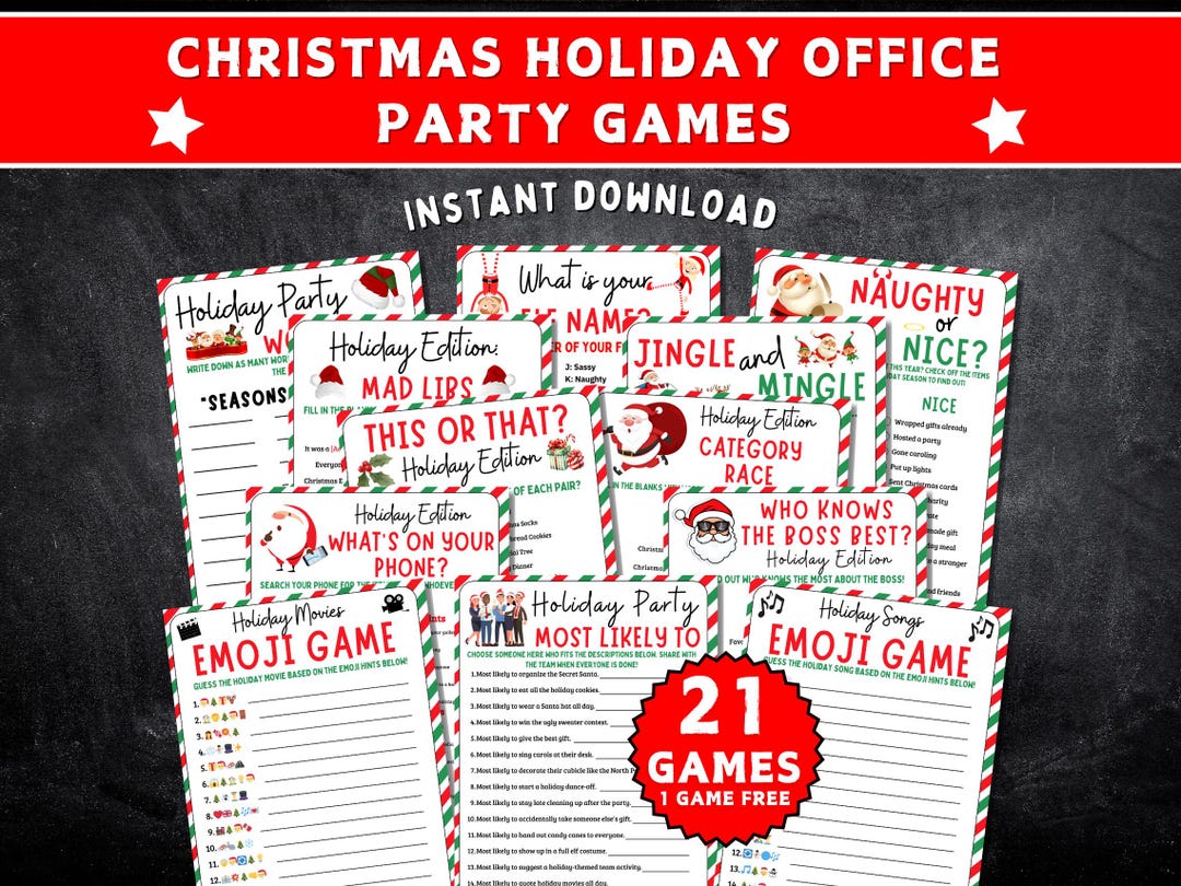 Christmas Office Holiday Party Games Holiday Office Games Holiday ...