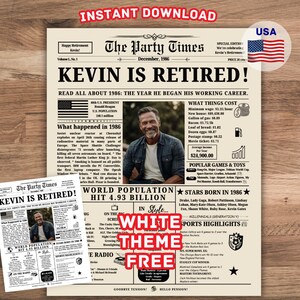 Police Retirement Newspaper Poster Sign ,retirement Gift for Men/women ...