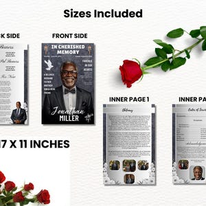 Magazine Style Funeral Program Template , Obituary for Man , Obituary ...