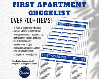 First Apartment Checklist New Home Checklist New Home Essentials ...