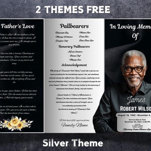 Magazine Style Obituary Program Template for Men/women , Obituary for ...