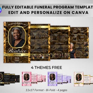 Funeral Program Template | Obituary Template | Instant Download ...