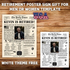 Police Retirement Newspaper Poster Sign ,retirement Gift for Men/women ...