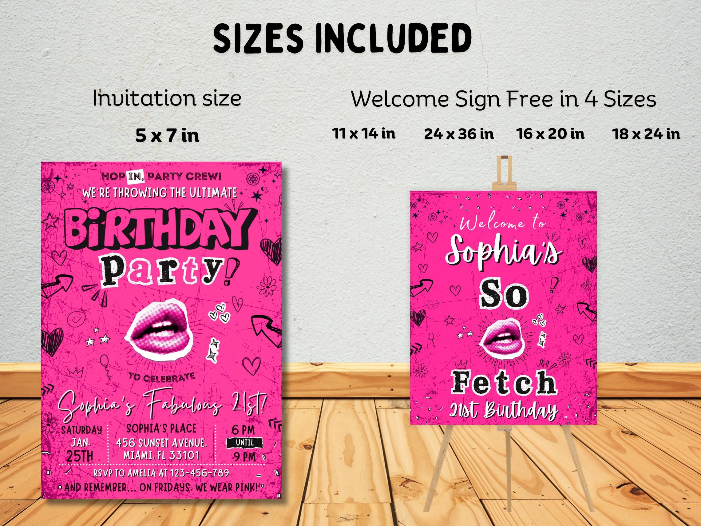 Any Age Mean Girls Birthday Party Sign , Mean Girls Welcome Poster ...