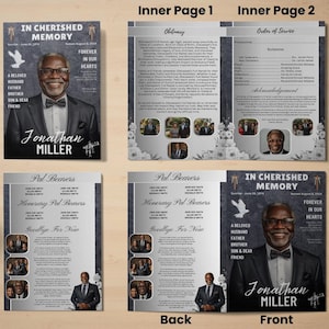Magazine Style Funeral Program Template , Obituary for Man , Obituary ...