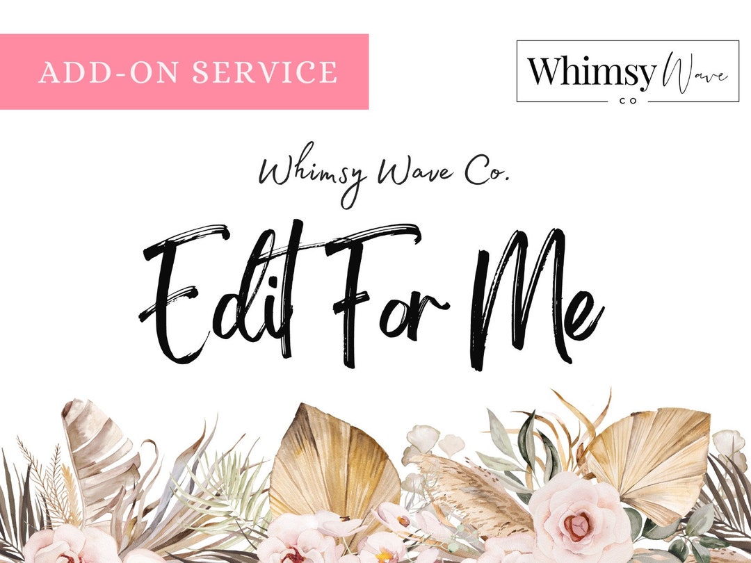 EDIT FOR ME - Edit My Listing -invitation - Purchase This Listing Along ...