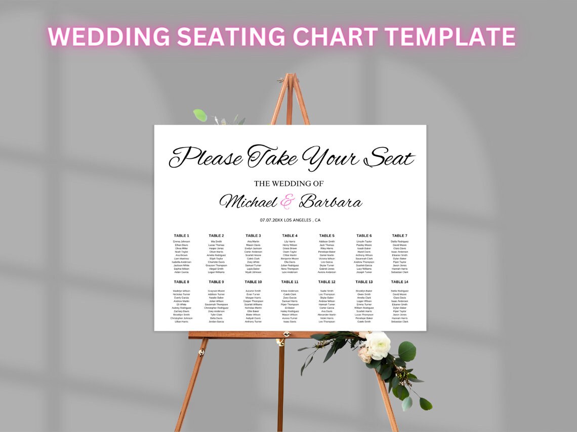Infographic Wedding Program Template, Editable Reception Program, Funny ...
