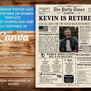 Police Retirement Newspaper Poster Sign ,retirement Gift for Men/women ...
