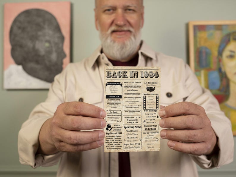 1984 40th Birthday Sign Back in 1984 Fun Facts 1984 1984 Trivia ...