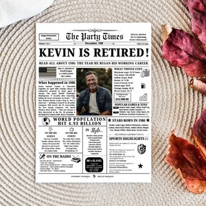 Police Retirement Newspaper Poster Sign ,retirement Gift for Men/women ...