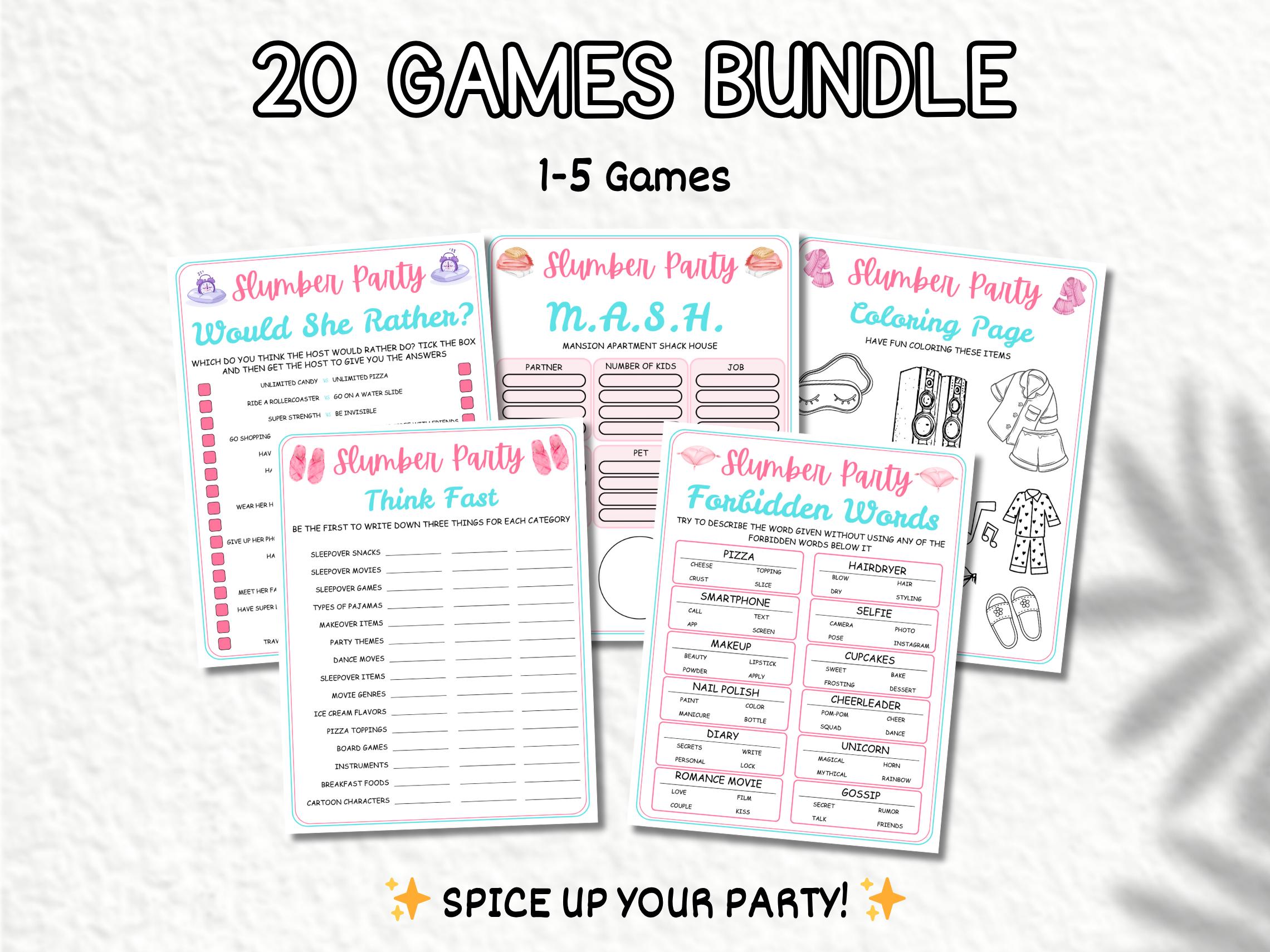 Slumber Party Games | Teen Birthday Games | Birthday Sleepover ...