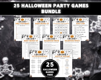 Halloween Printable 12 Game Bundle | Halloween Party Games | Halloween ...