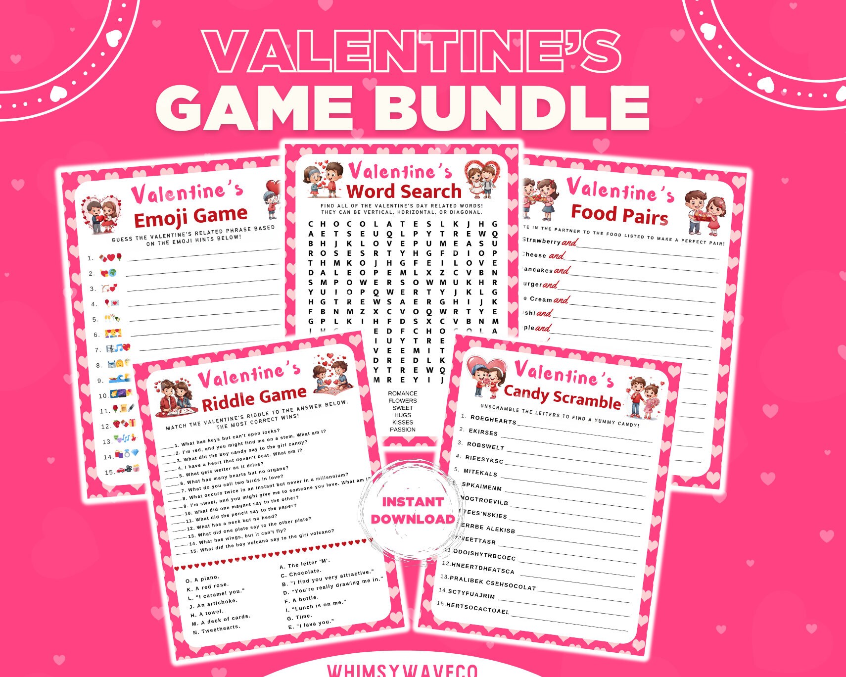 Valentine's Couples Game, Valentine's Day Game for Couples, Valentine's ...