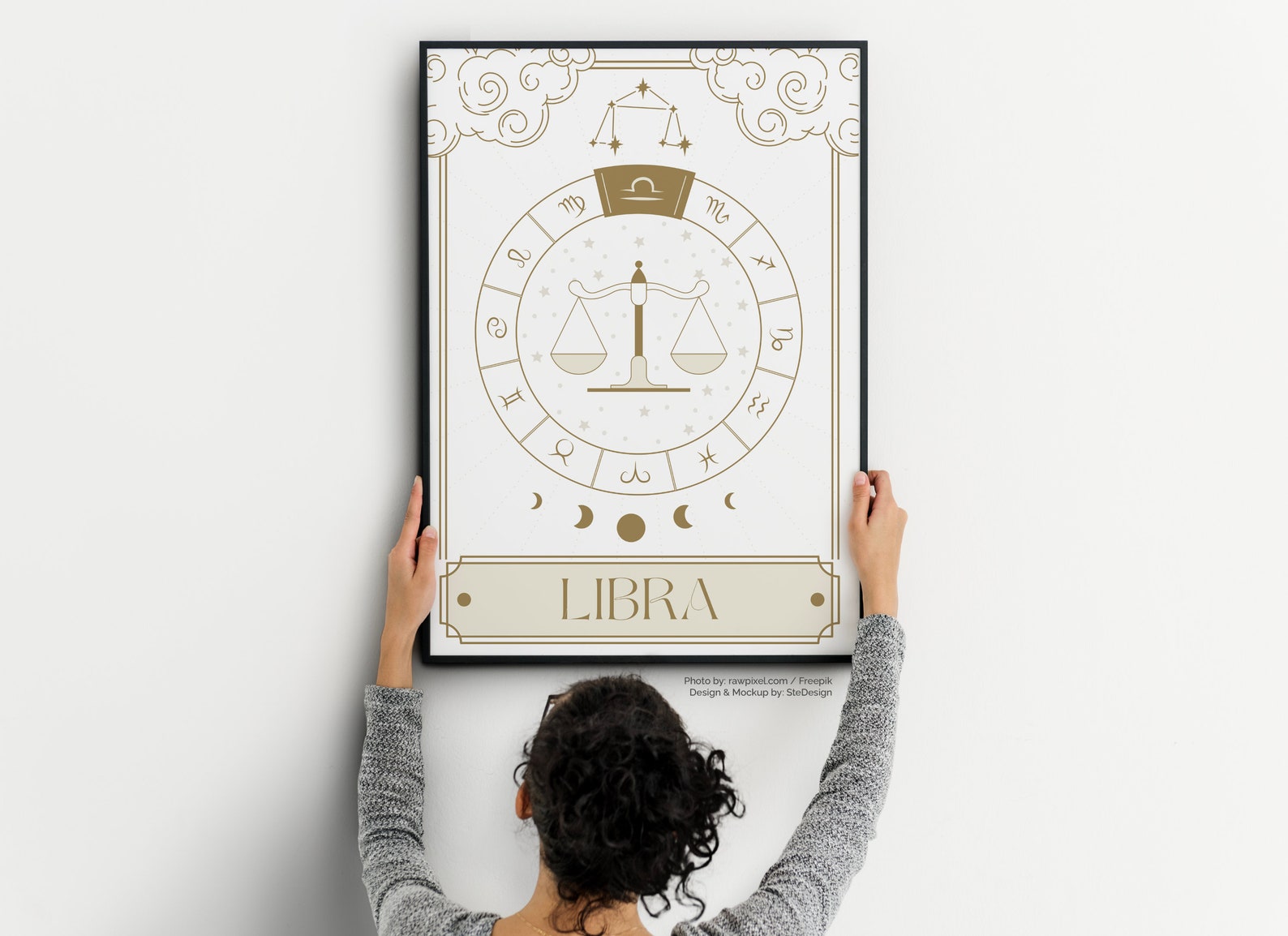 Libra Zodiac, Poster, Digital Poster, Instant Download Printable Art ...