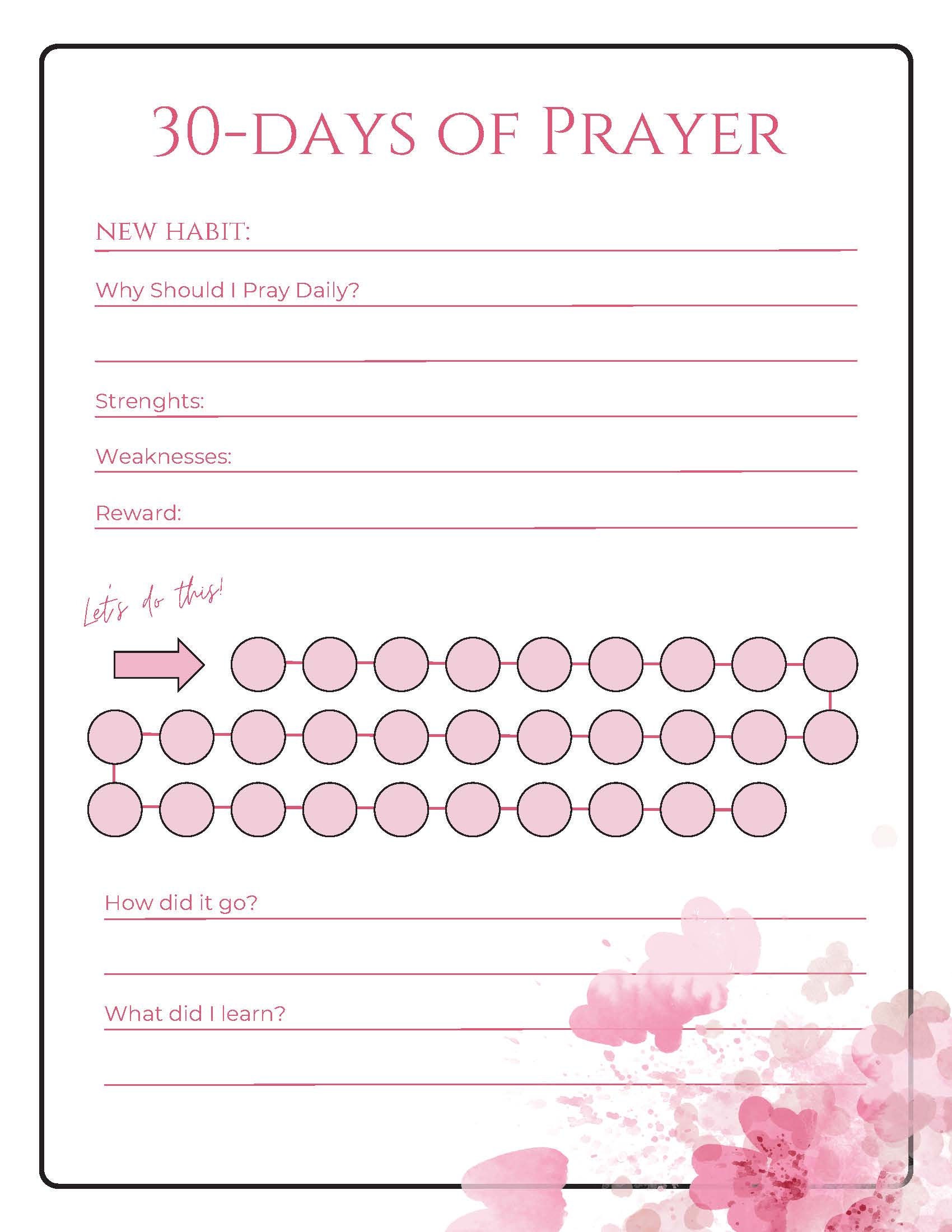 Printable 30-day Prayer Journal Challenge - Etsy