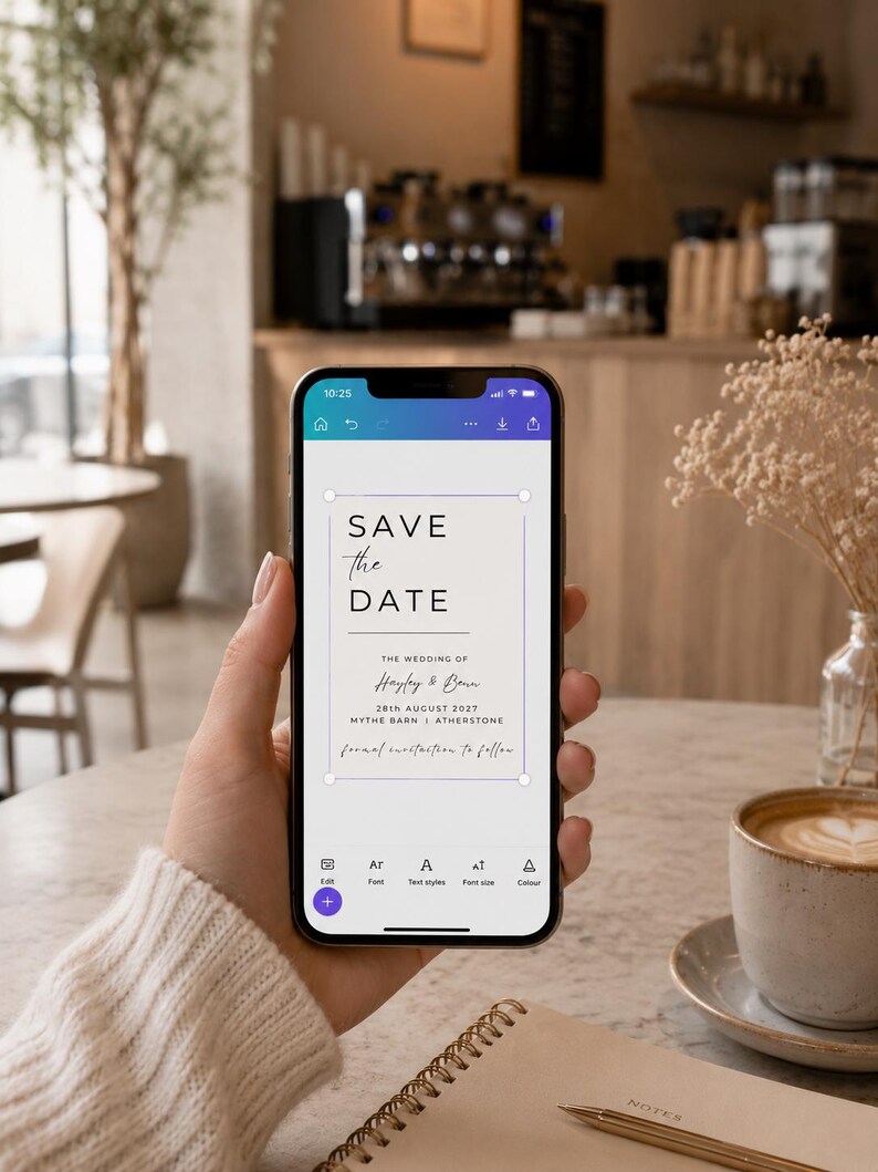 Save the Date Template | Modern Minimalist Wedding Announcement ...