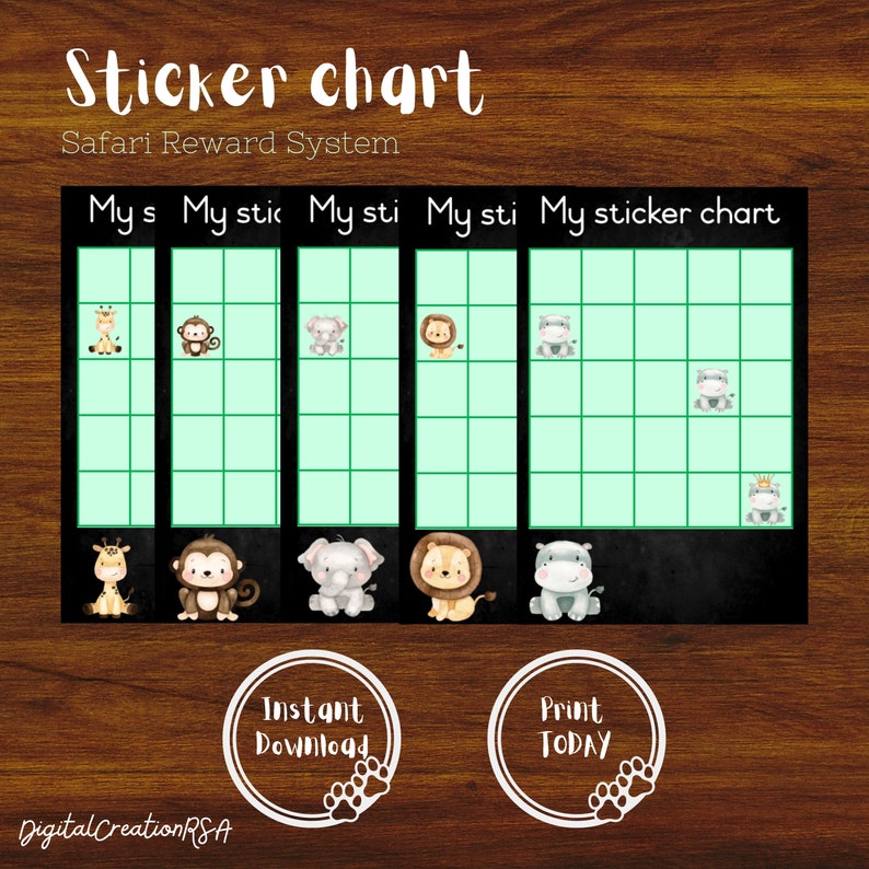 Sticker Chart Reward System - Etsy