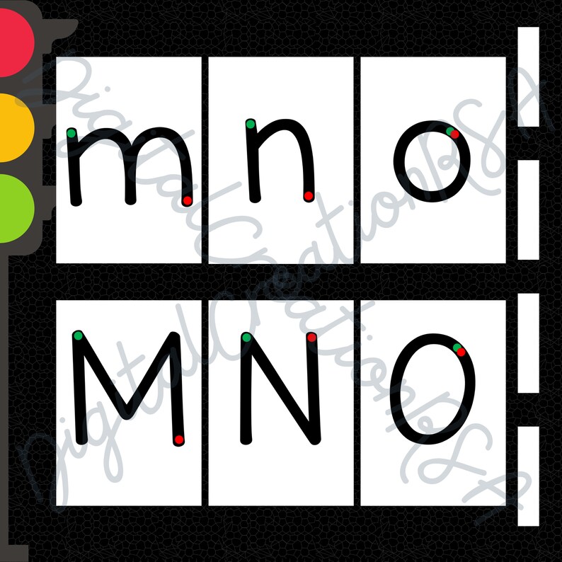 Letras de semáforo Fuente KG Miss Kindergarten - Etsy México