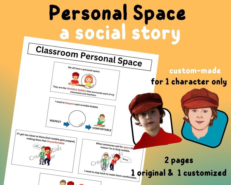 Cutom Social Story, Classroom Management, Personal Space, Occupational ...