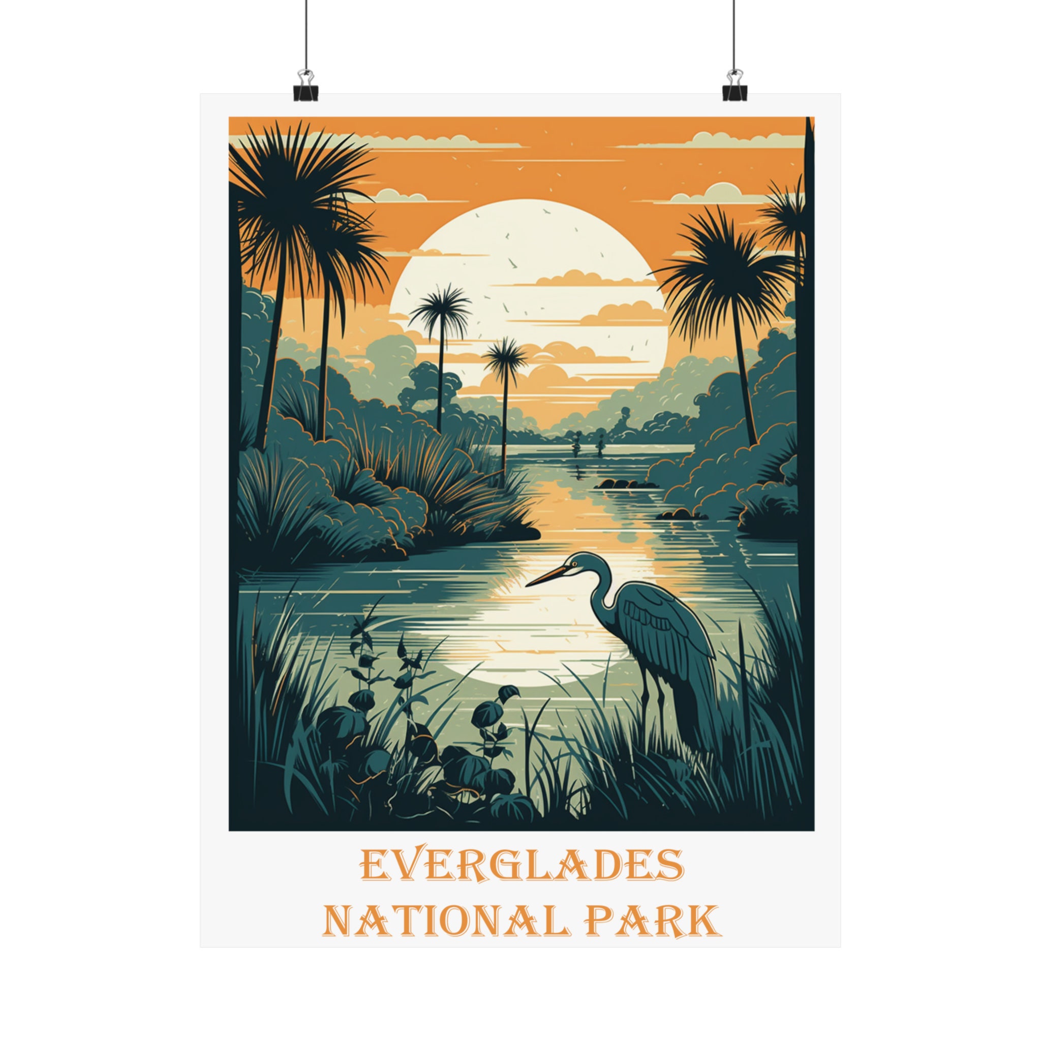 Everglades Poster, National Park, Everglades Print, Everglades, Travel ...