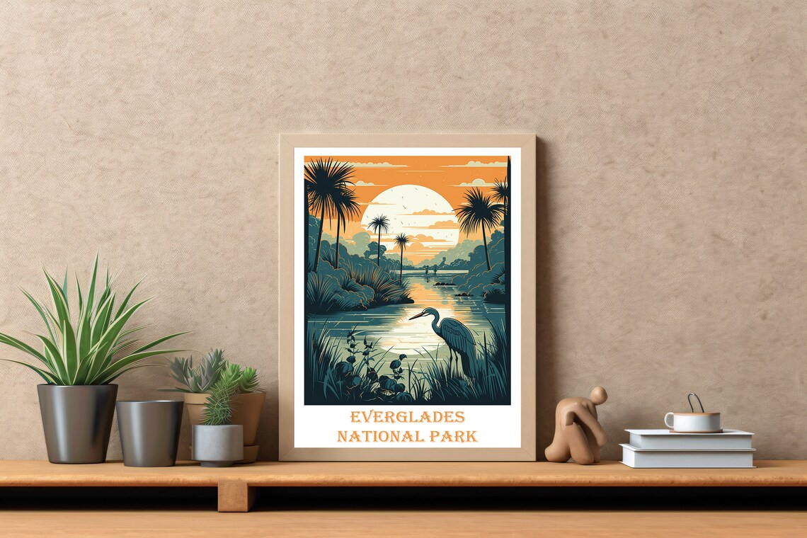 Everglades Poster, National Park, Everglades Print, Everglades, Travel ...