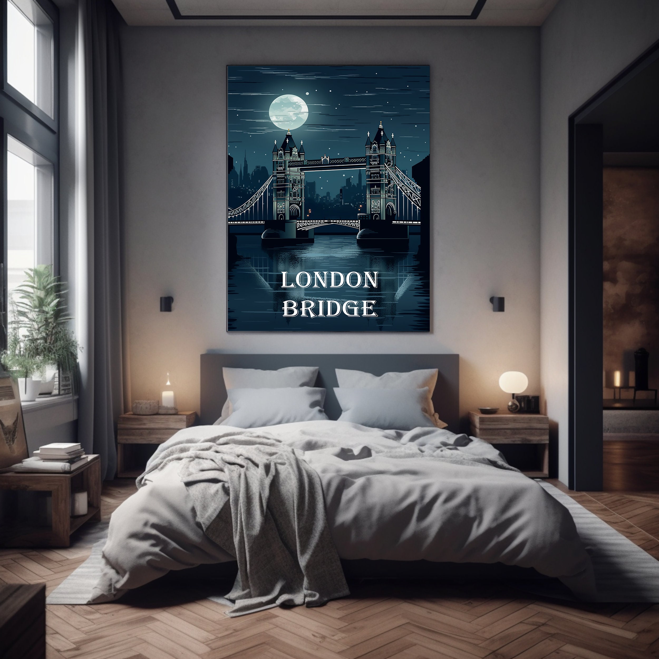 LONDON Tower Bridge Poster, London Bridge Wall Art Print, UK Wall Art ...