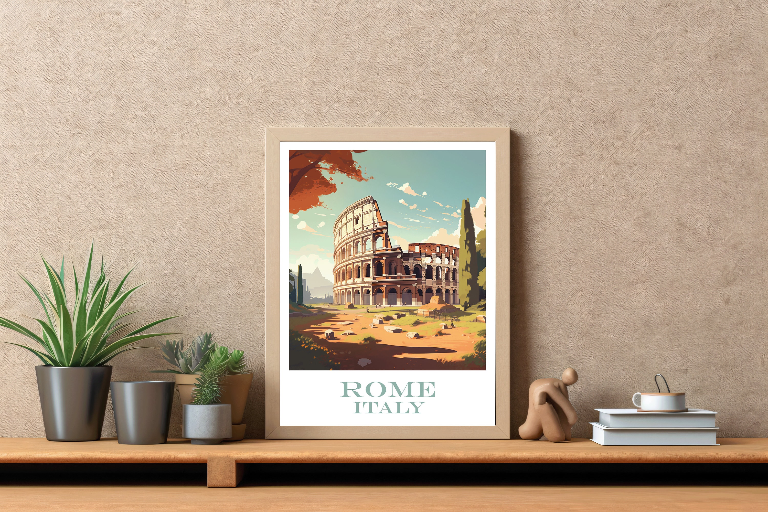 Colosseum Travel Art, Colosseum Print, Italy Art, Colosseum Art ...