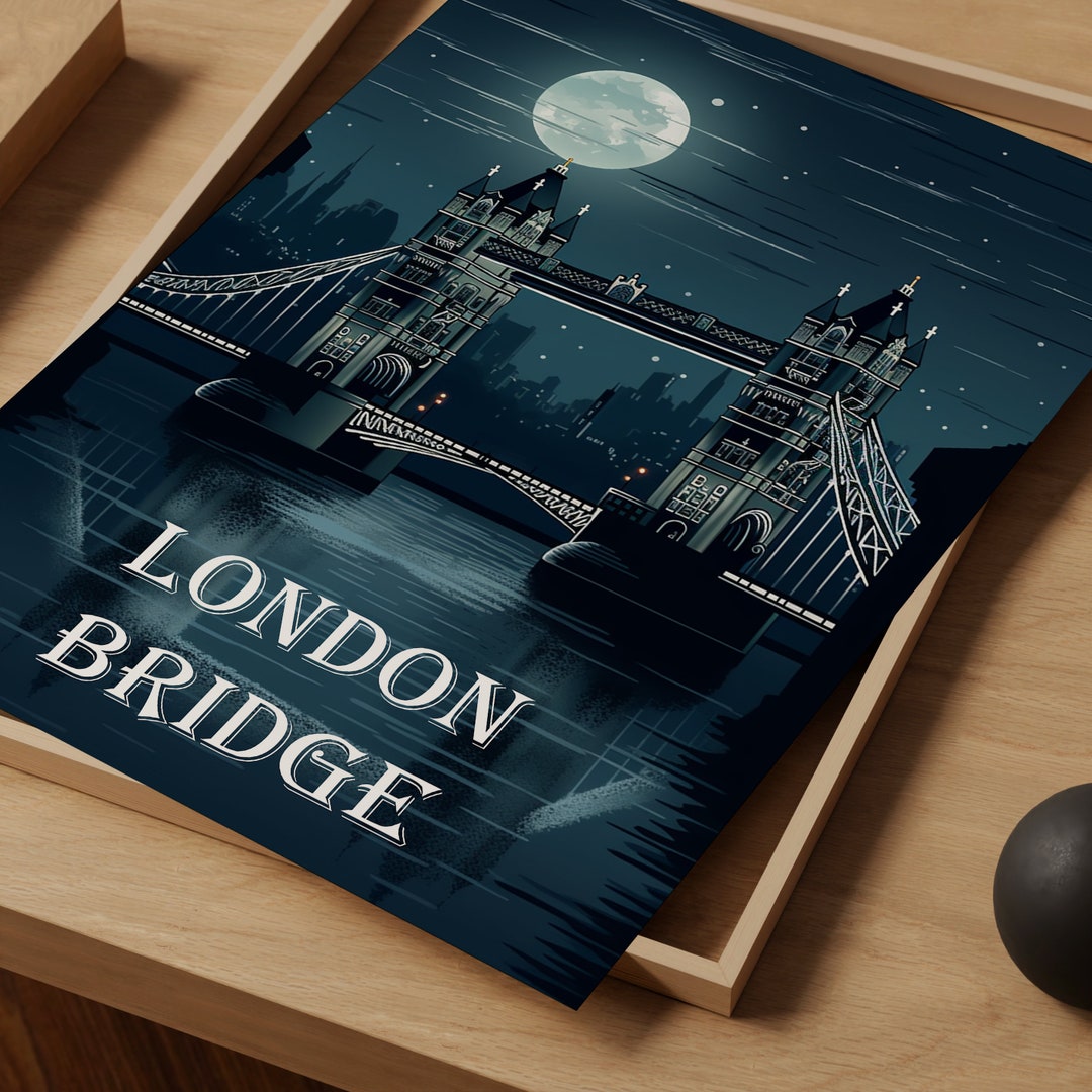 LONDON Tower Bridge Poster, London Bridge Wall Art Print, UK Wall Art ...