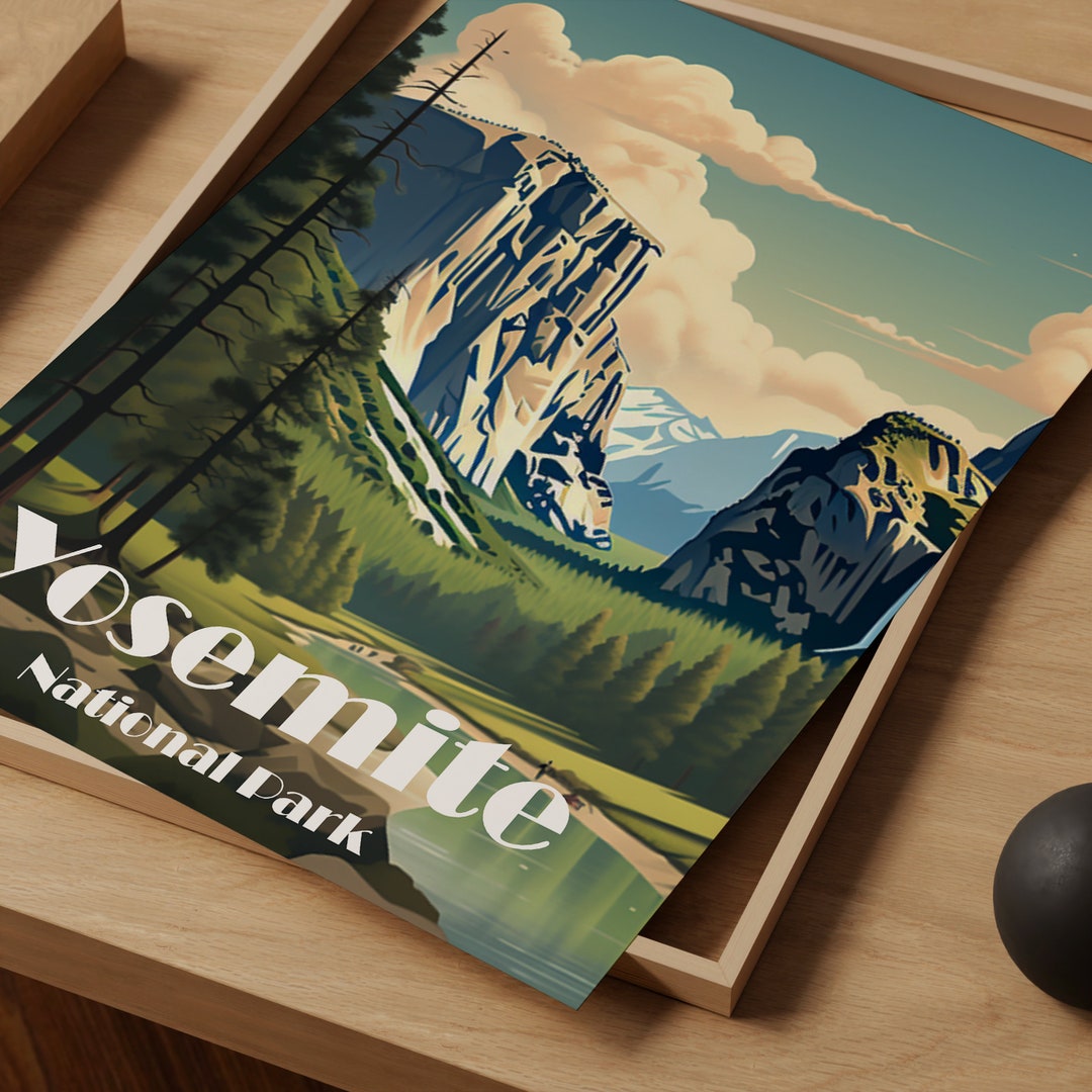 Yosemite Travel Print Wall Art Yosemite Wall Hanging Home Decor ...