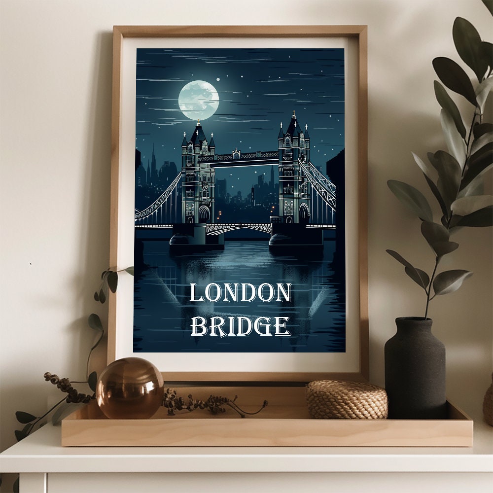 LONDON Tower Bridge Poster, London Bridge Wall Art Print, UK Wall Art ...