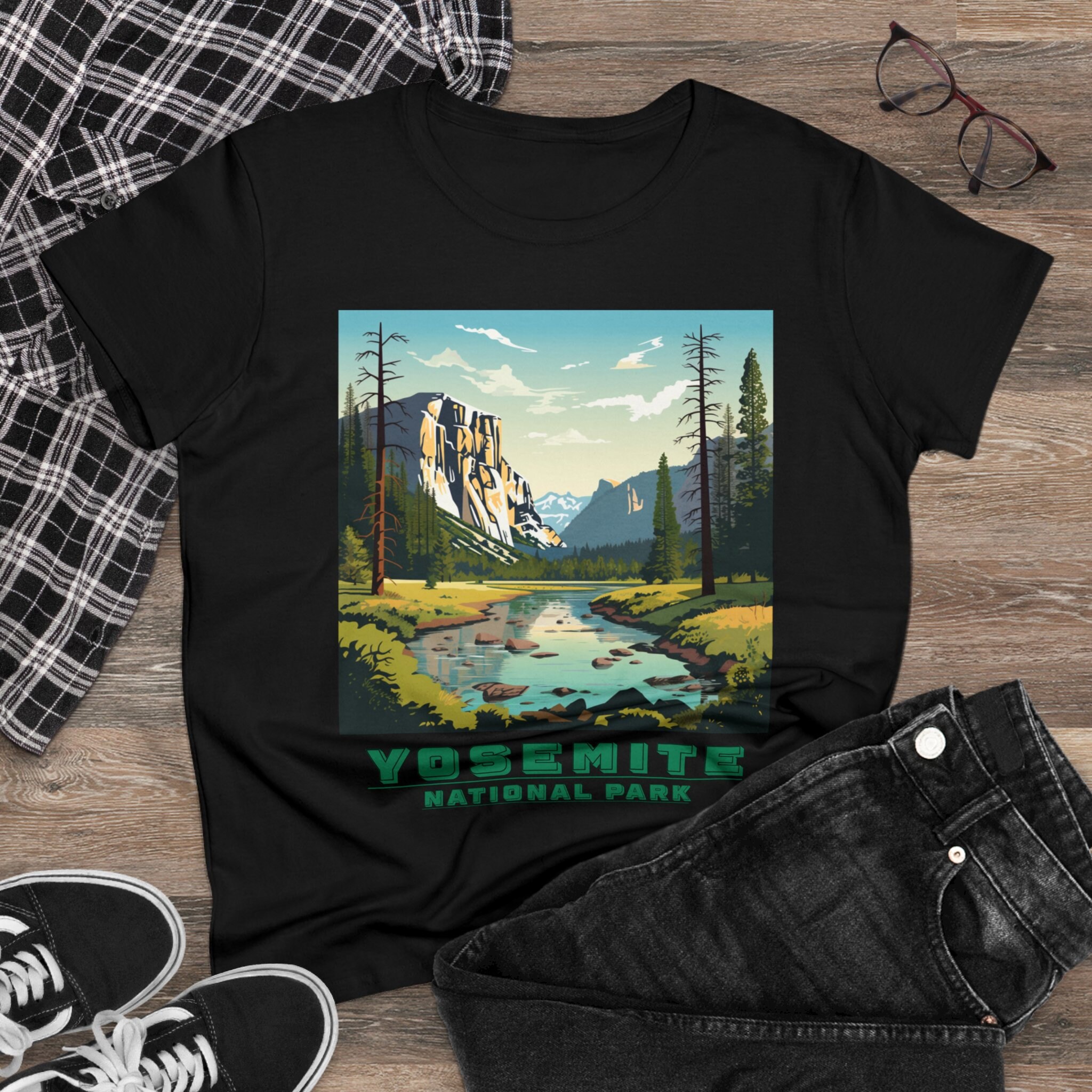 El Cap Women's Tee, Yosemite National Park Gift T-shirt, Yosemite Half ...
