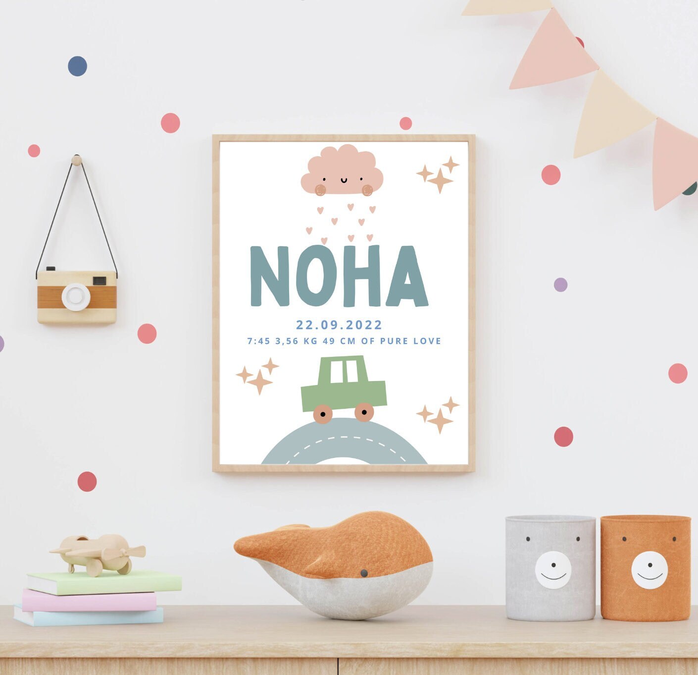 Personalized Poster for Birth Boy or Girl, Gift for Birth, Gifts for ...