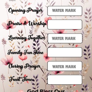 Family Home Evening Chart, Editable FHE Chart, FHE Assignment List, FHE ...