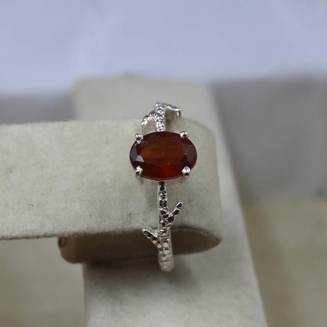 Gomed Ring, Natural and Certified Hessonite Garnet Ring, Astrological ...