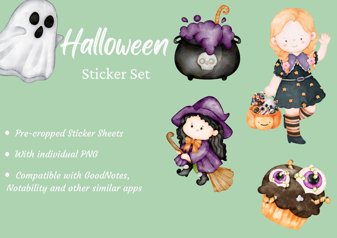 Halloween Digital Stickers for Goodnotes 94 Digital Planner - Etsy