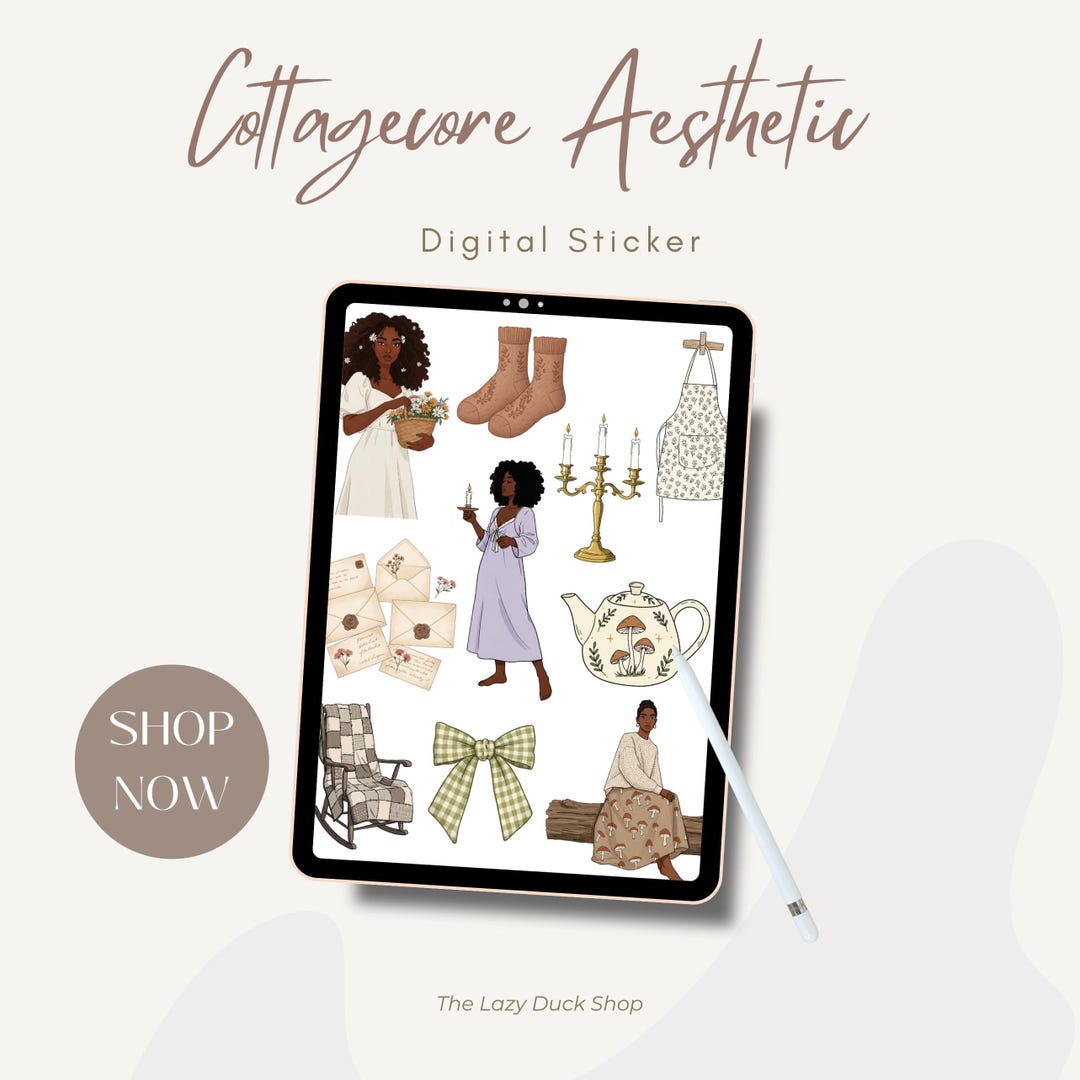 Cottagecore Sticker Pack | 52 PNG Illustrations (digital Download) - Etsy