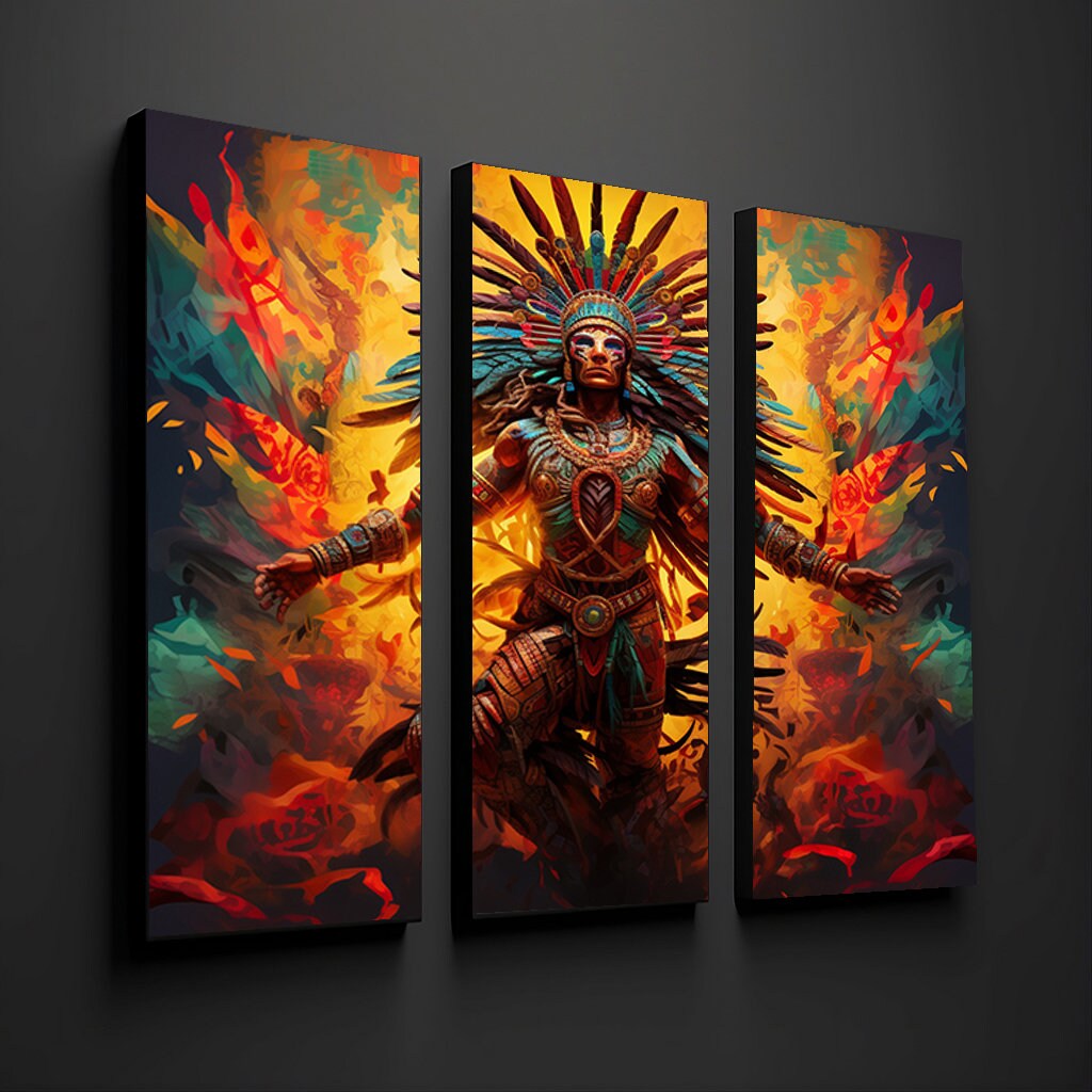 Aztec God of Venus and Fire Mayan Wall Art Aztec Print Mythological Art ...