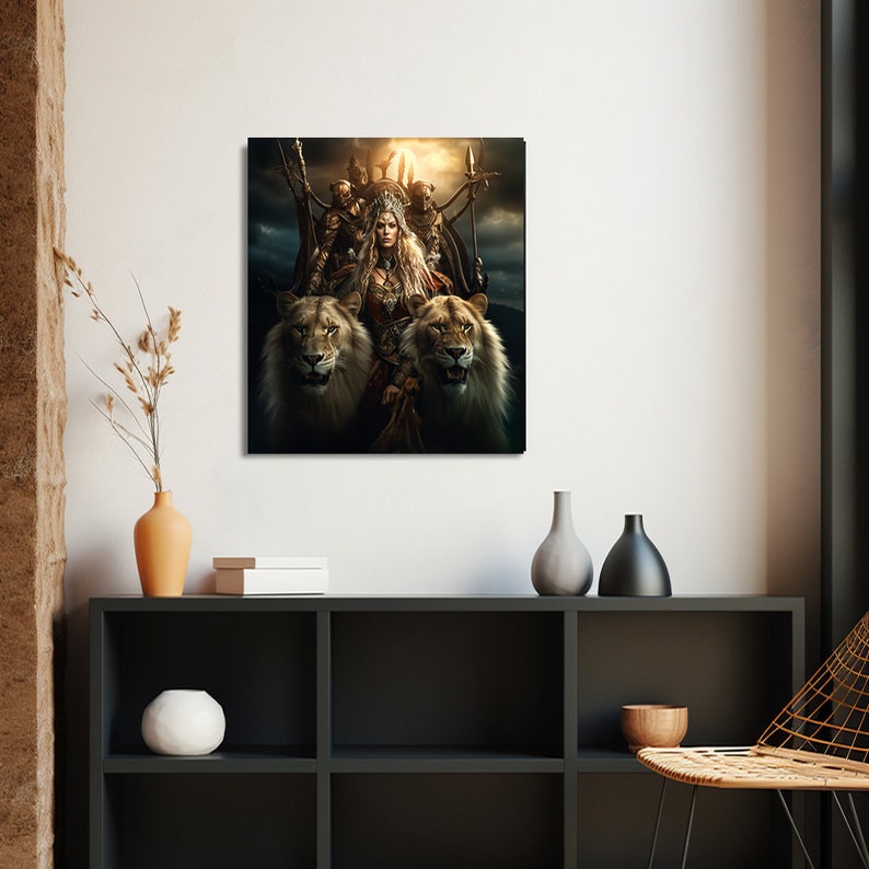 Norse Goddess Freya Norse Mythology Painting Goddess Love Freya Norse Pagan Prints Norse God Art ...