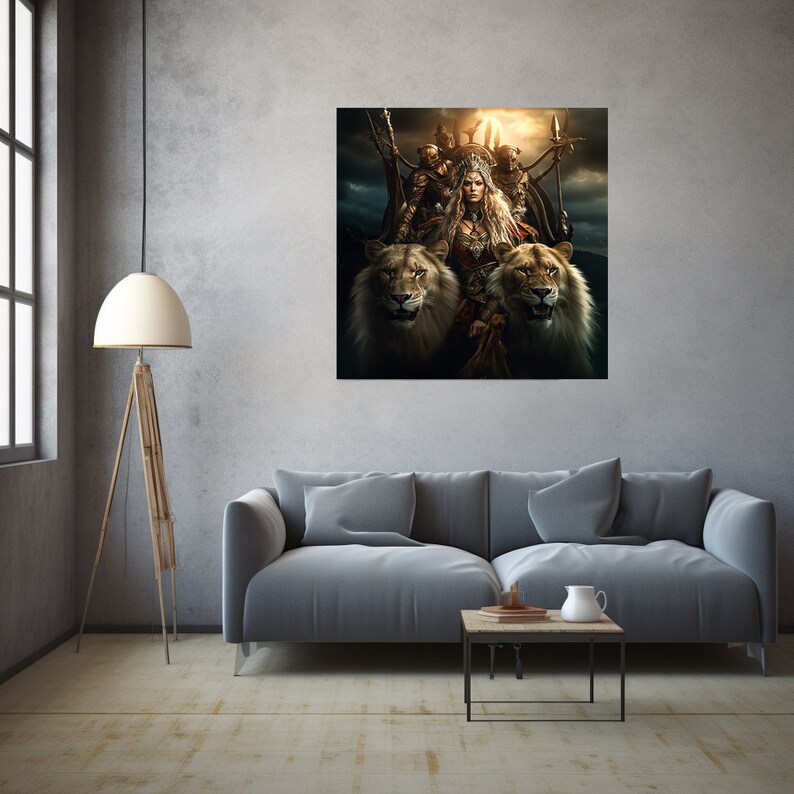 Norse Goddess Freya Norse Mythology Painting Goddess Love Freya Norse Pagan Prints Norse God Art ...